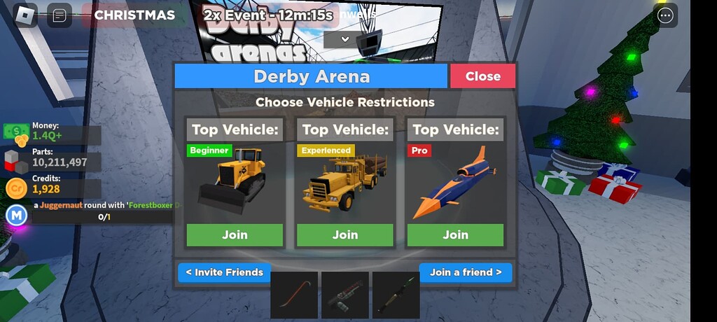 Derby Arenas Pro Top vehicle is Hypershock SSV/Bloodhound and not the ...
