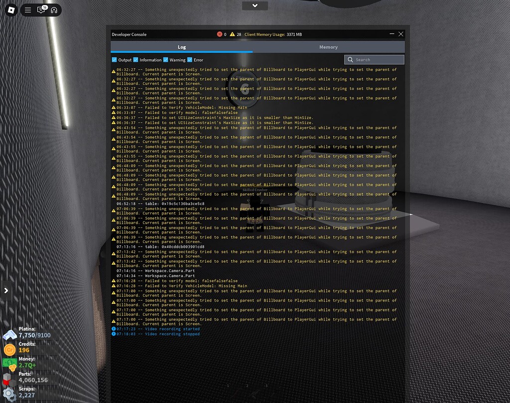 Black hole flinging into the void - CC2 Bugs - Car Crushers Forum