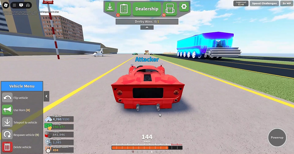 Tank knockback juggernaut - CC2 Bugs - Car Crushers Forum