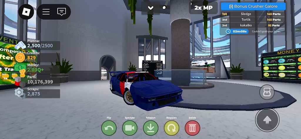 Car no-clipping into lobby - CC2 Bugs - Car Crushers Forum