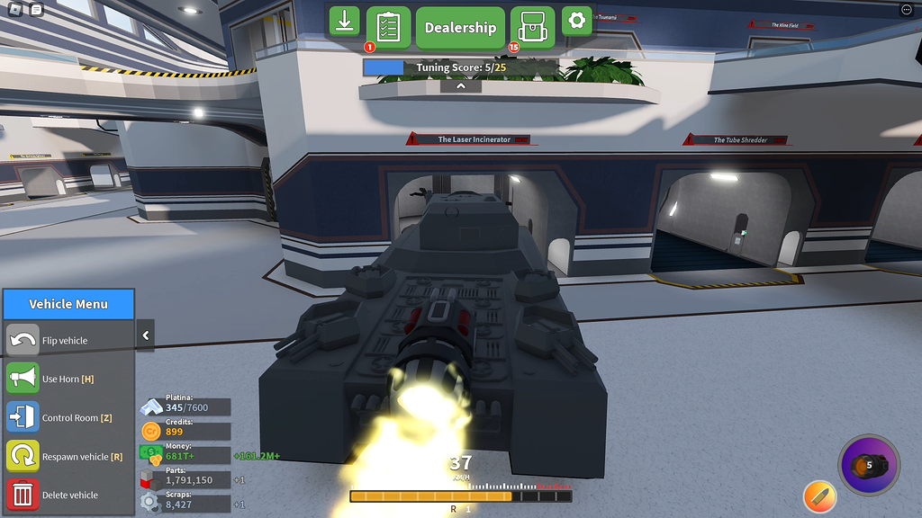 P1000 Ratte cannot fit inside The Laser Incinerator when room spin ...