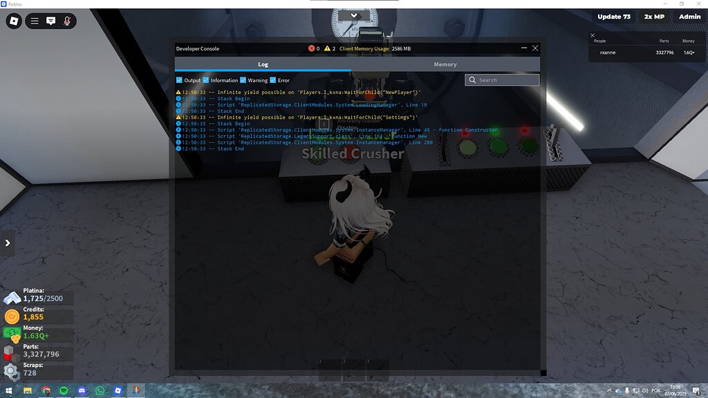 Space vacuum bug - CC2 Bugs - Car Crushers Forum