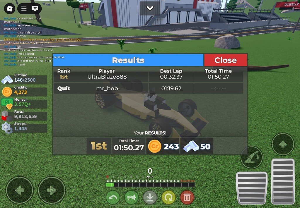 Race competition rewards visual bug - CC2 Bugs - Car Crushers Forum