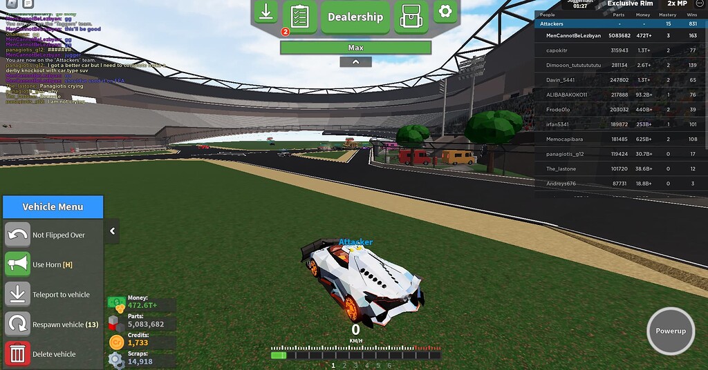 Gavanni Exelsio camera bug - CC2 Bugs - Car Crushers Forum