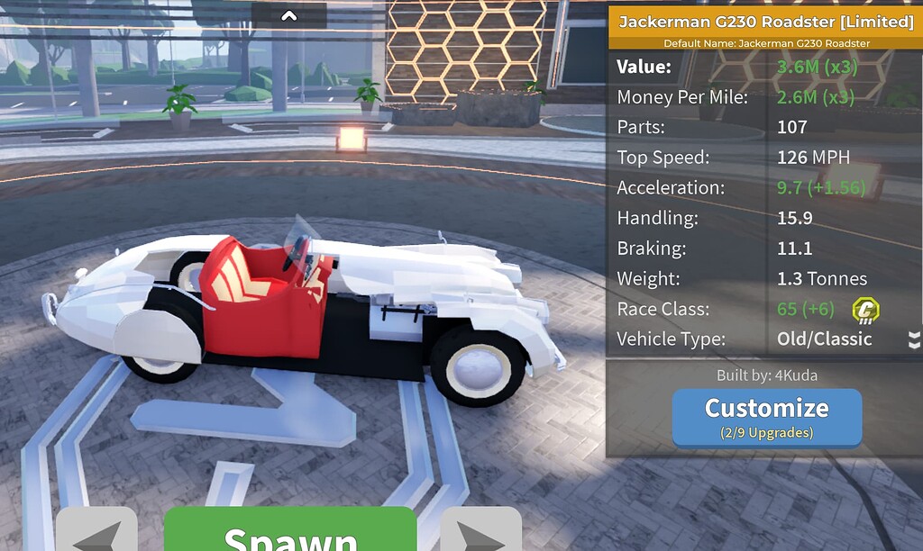 The Jackerman G230 Roadster is missing parts - CC2 Bugs - Car Crushers ...