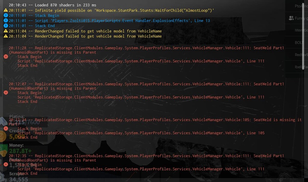 P1000 ratte thruster - CC2 Bugs - Car Crushers Forum
