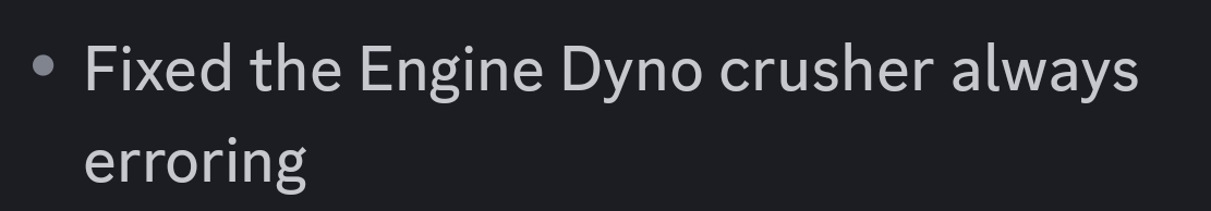 Engine dyno bug - CC2 Bugs - Car Crushers Forum