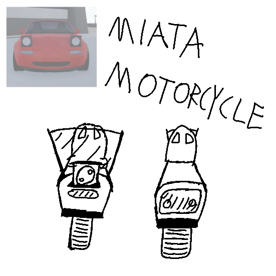 [JOKE VECHICLE)A "Record Holder" badge Reward idea:THE MIATA MOTORCYCLE ...