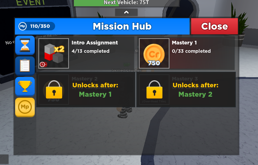 Mastery Bug - CC2 Bugs - Car Crushers Forum