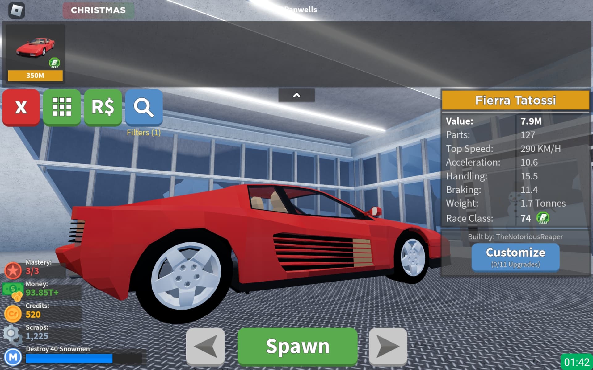 Ferrari Testarossa limited car panel - CC2 Bugs - Car Crushers Forum
