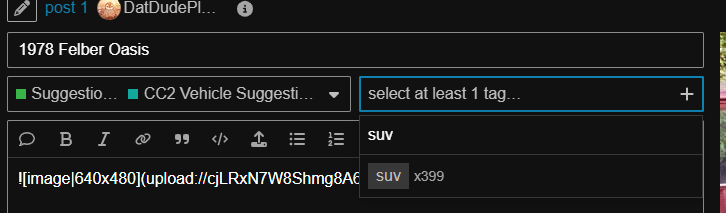 🇨🇭 1978 Felber Oasis - CC2 Vehicle Suggestions - Car Crushers Forum
