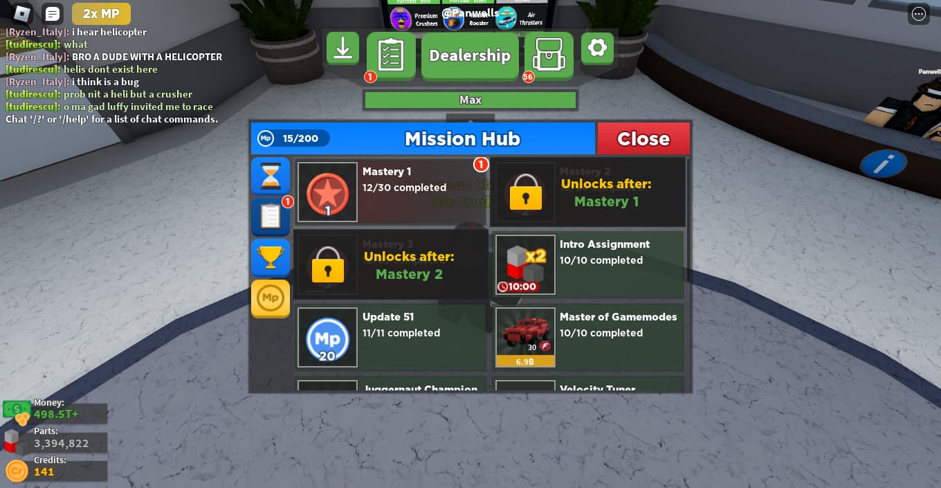 Mastery missions bug - CC2 Bugs - Car Crushers Forum