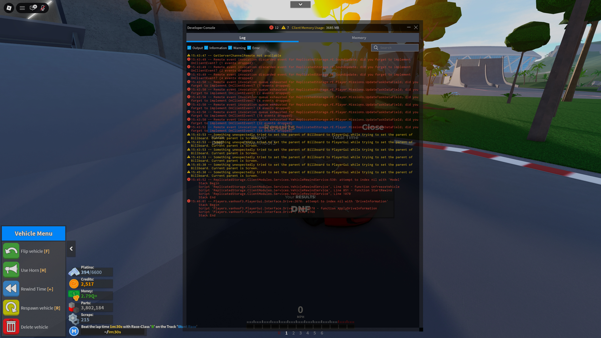 Rewinding time breaks the game by making every vehicle unusable until ...